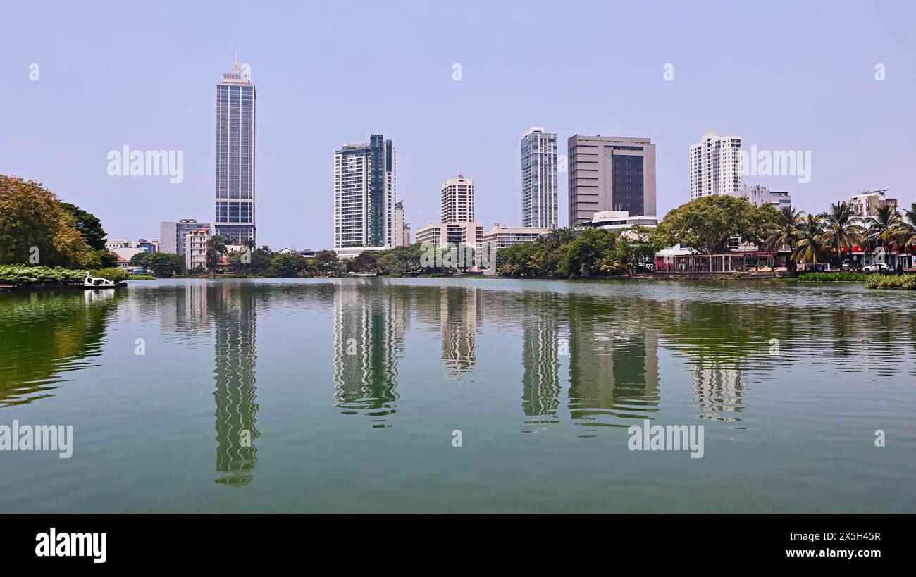 Skyline of Colombo with Gangaramaya Park, Colombo, Sri Lanka Stock ...