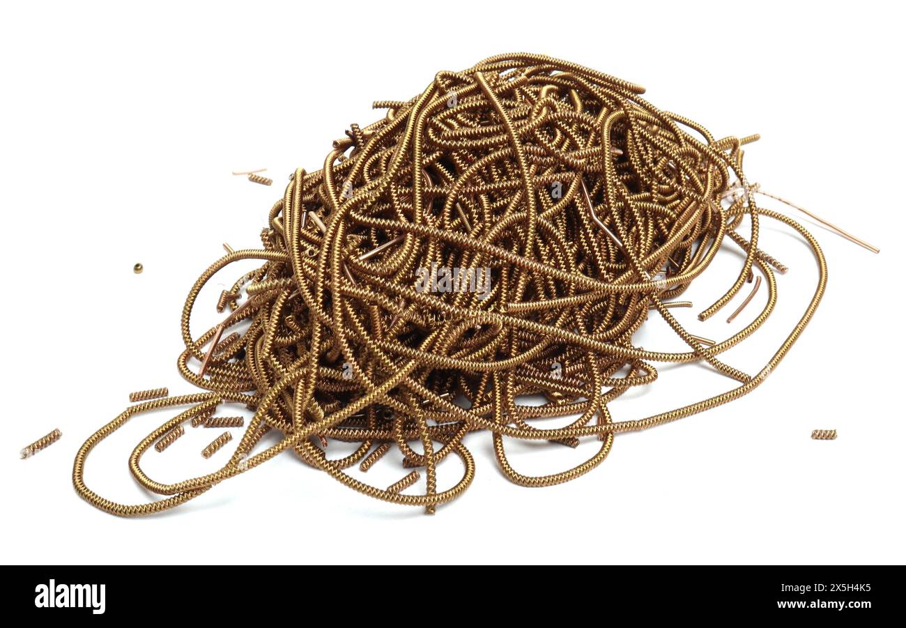 bullion wire isolated on white background Stock Photo - Alamy