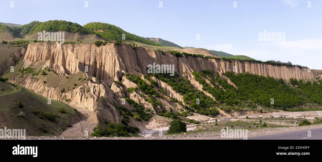 Beautiful green fields and mountains. Kusar region. Azerbaijan Stock ...