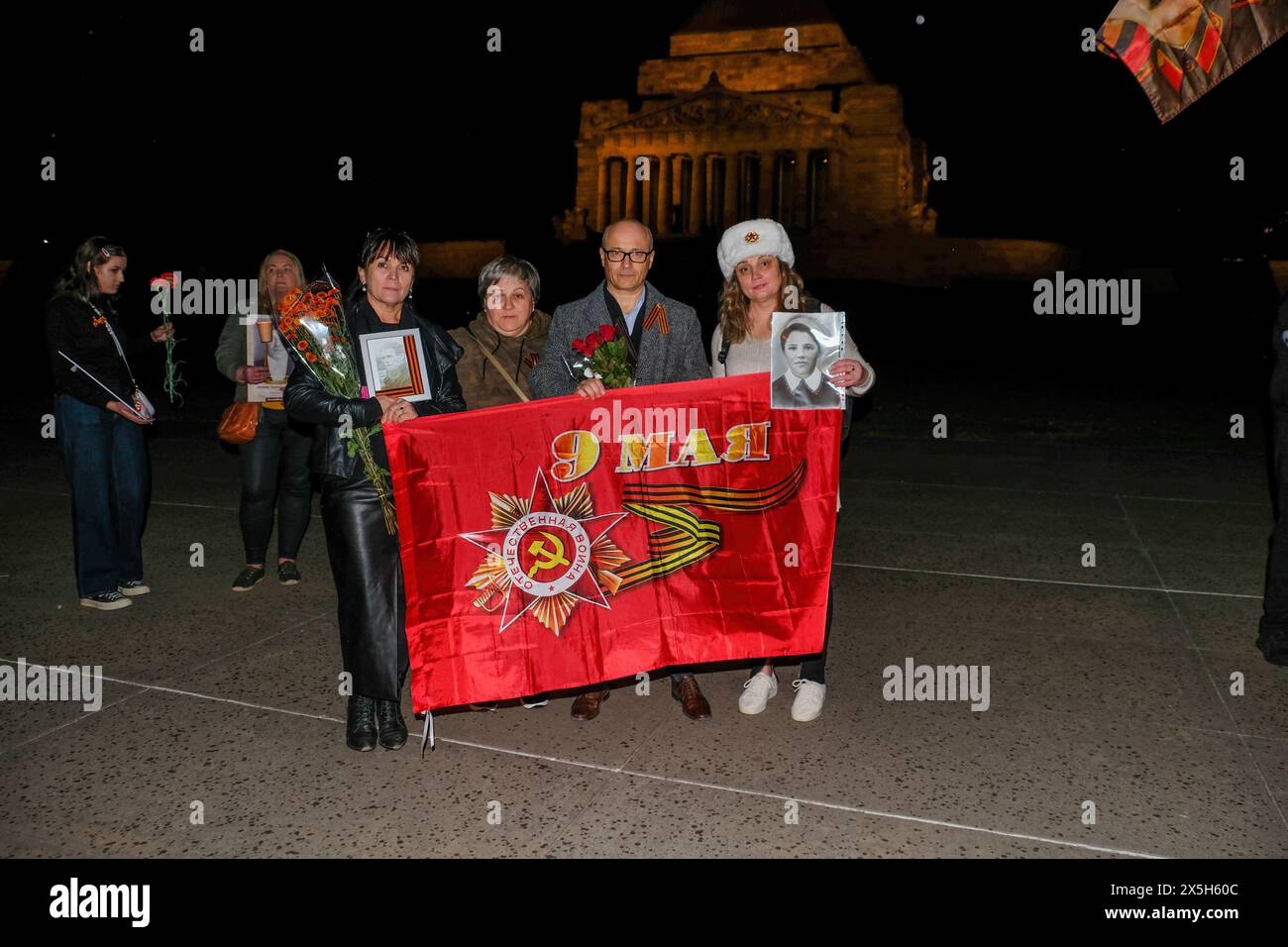 Melbourne, Australia. 09th May, 2024. A group of people commemorating ...