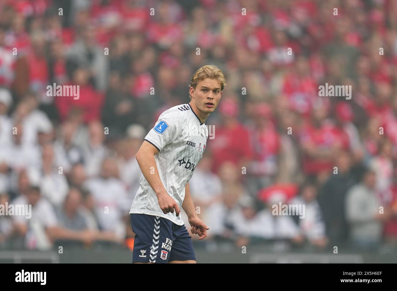 May 09 2024: Mads Emil Madsen (AGF) looks on during the Danish Cup ...