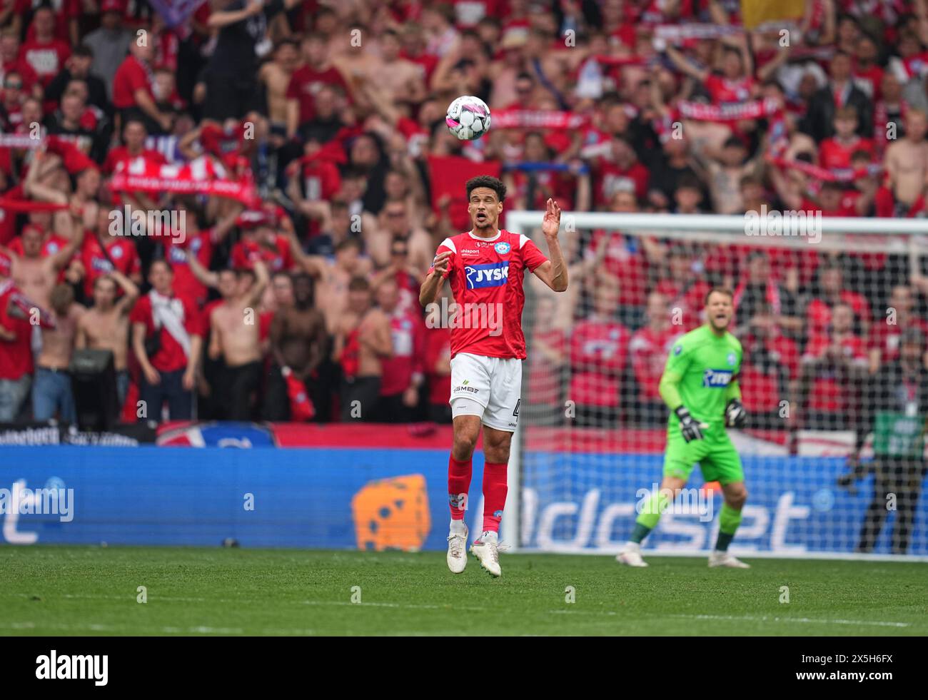 May 09 2024: Joel Felix (Silkeborg) heads during the Danish Cup Final ...