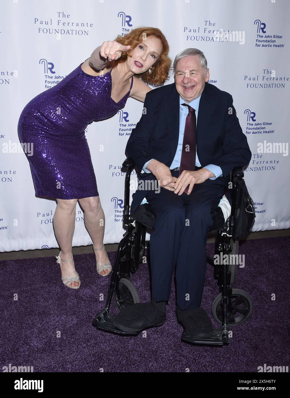 Amy Yasbeck and Tom Ritter arriving to the 2024 John Ritter Foundation ...