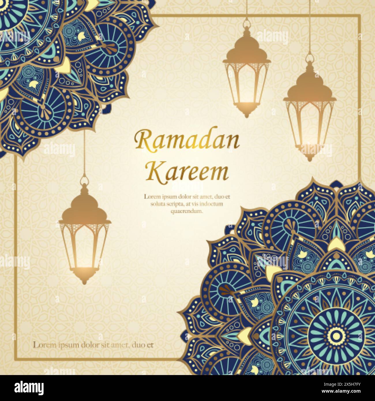 Islamic lantern and splendid pattern decoration. suitable for Ramadan ...