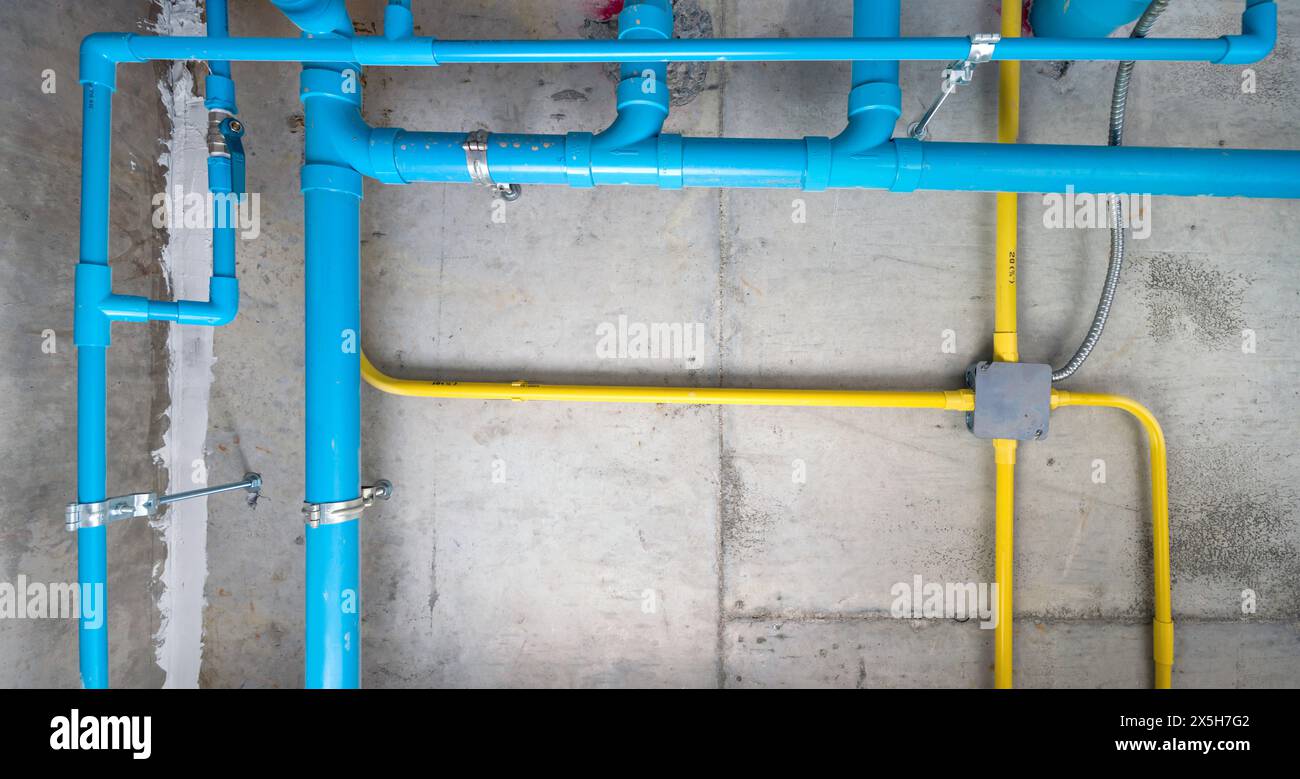 The water pipe system, wastewater pipes and electrical wiring are ...