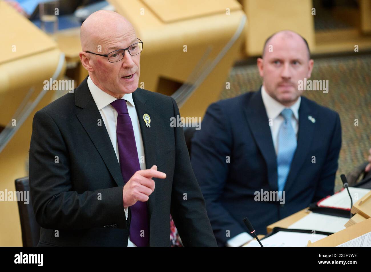 Edinburgh Scotland, UK 09 May 2024. First Minister John Swinney MSP and ...