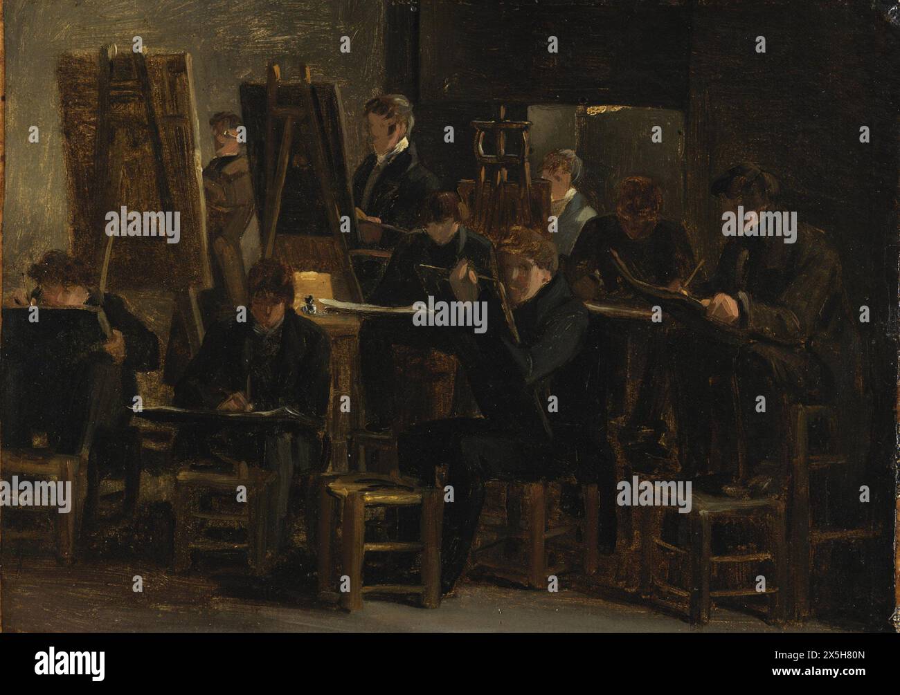 Studio Interior with Artists Working, 1820, Nationalmuseum, Stockholm ...