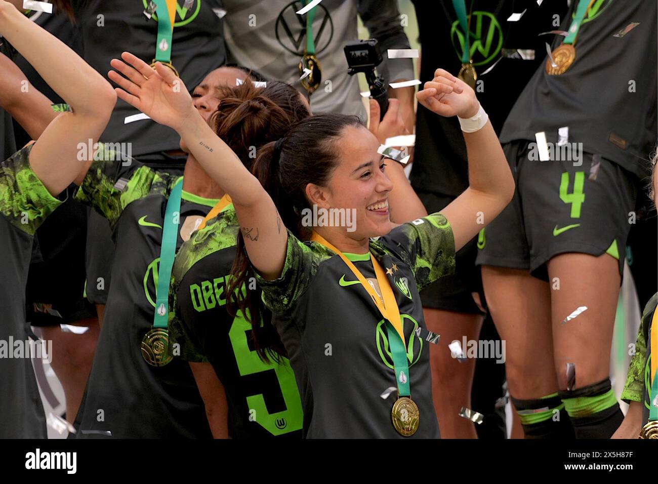 Cologne, Germany, May 9th 2024: Nuria Rabano Blanco ( 14 Wolfsburg ...