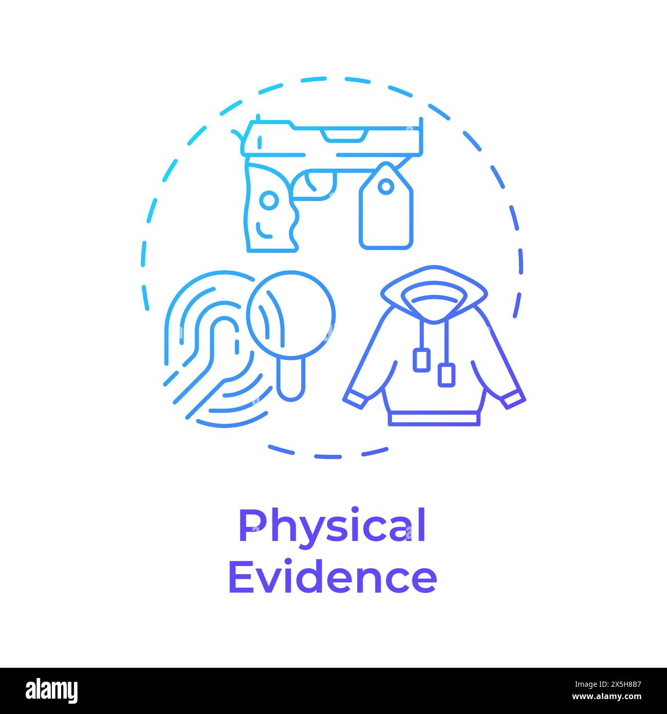 Physical evidence blue gradient concept icon Stock Vector Image & Art ...