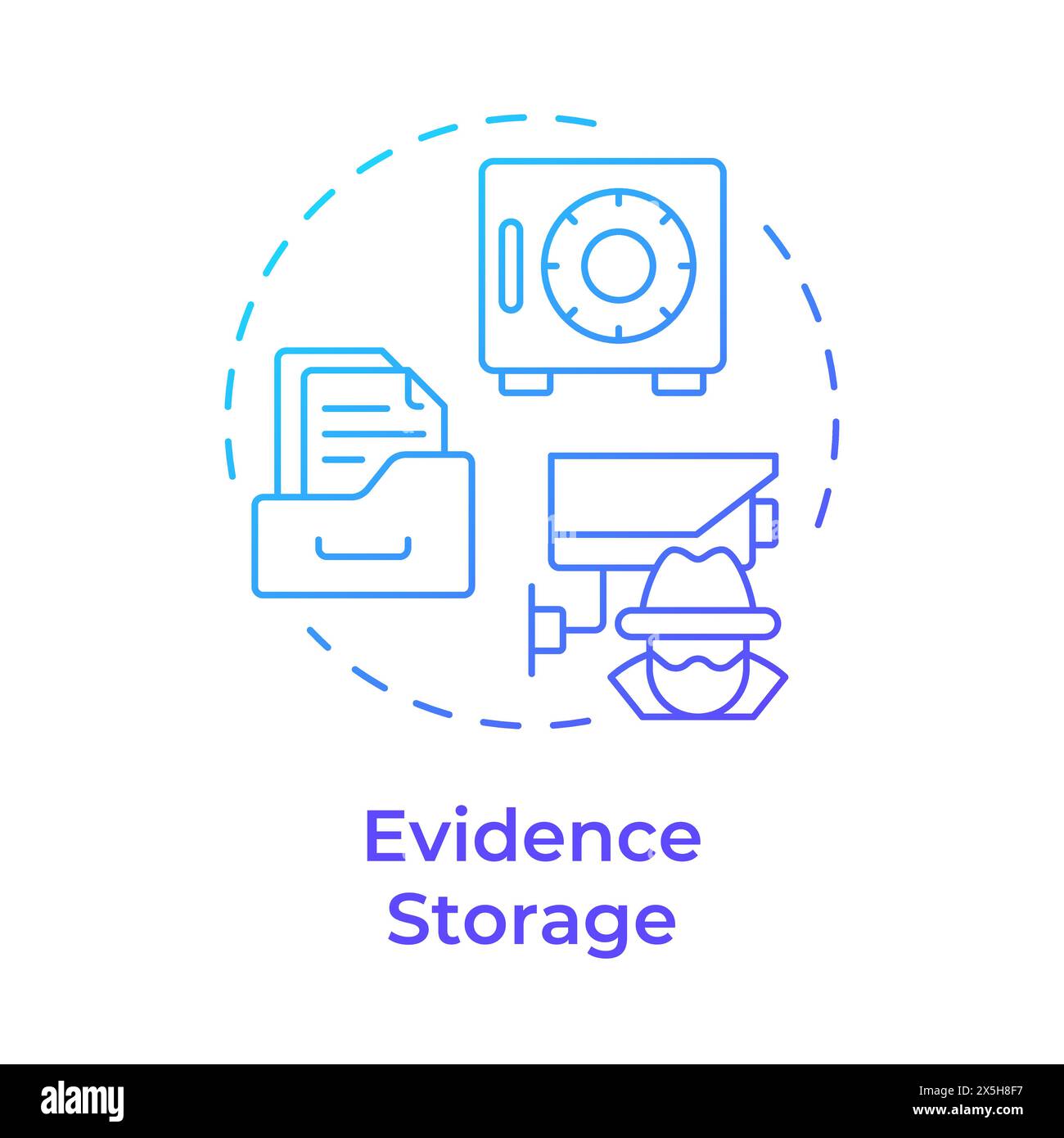 Evidence storage blue gradient concept icon Stock Vector Image & Art - Alamy