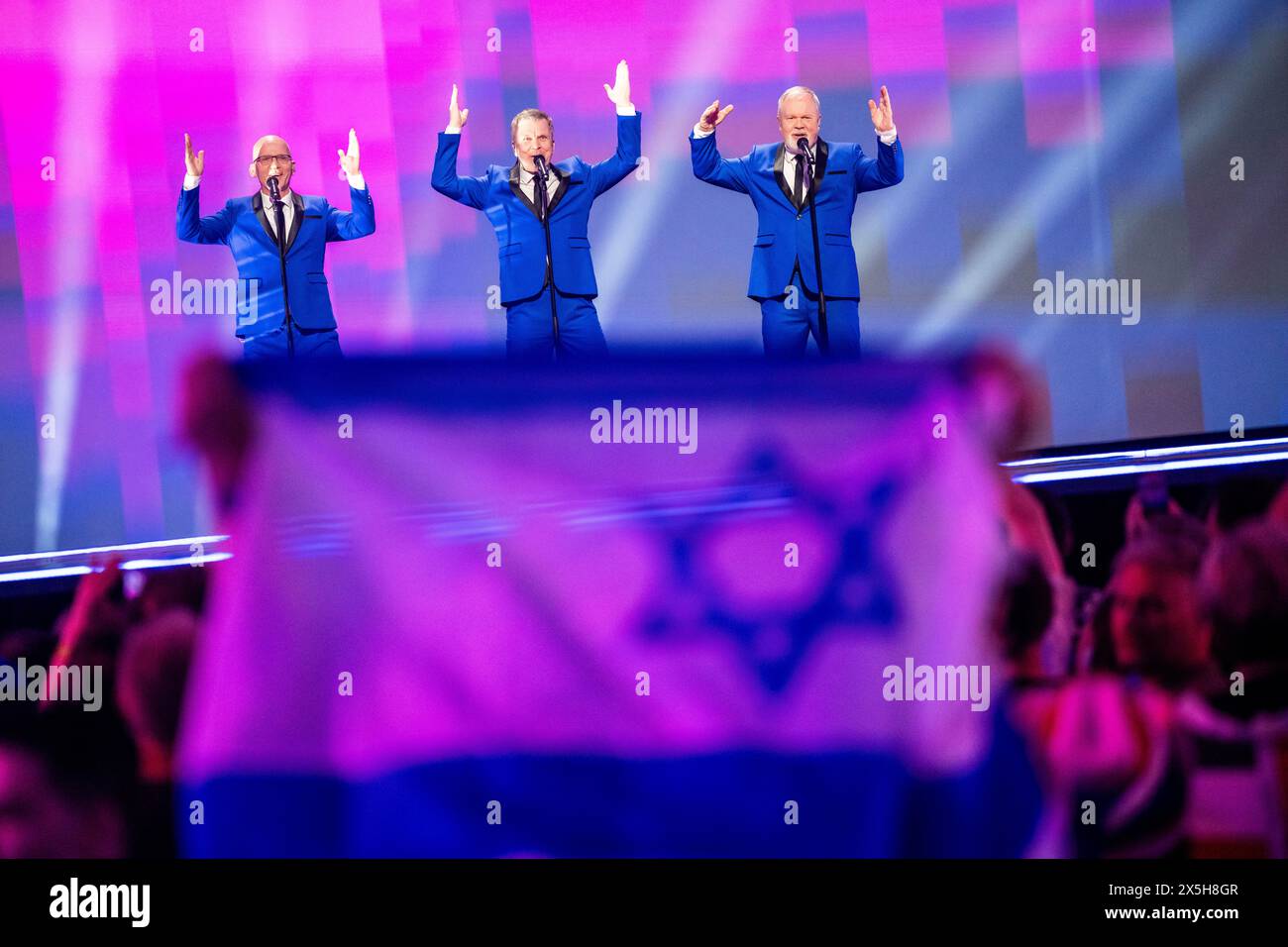 Malmö, Sweden, Thursday, May 9, 2024. Herreys performs the number Diggi ...