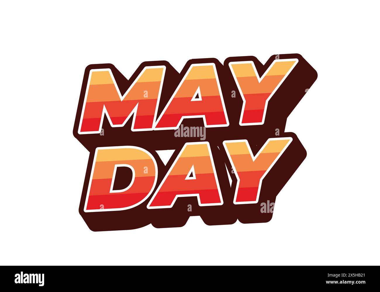 May day. Text effect design in 3D style with good colors Stock Vector ...