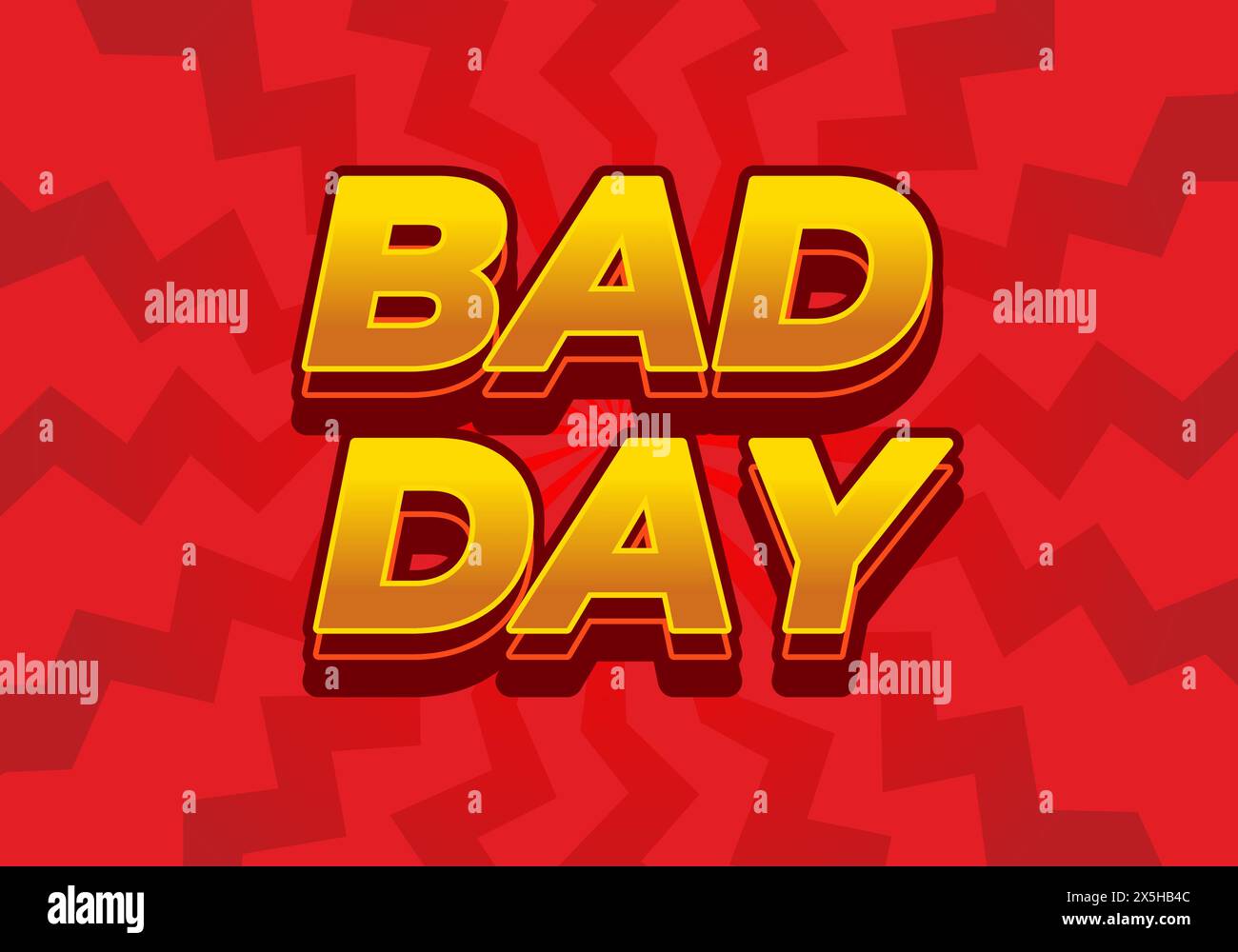 Bad day. Text effect design in 3D style with good colors Stock Vector ...