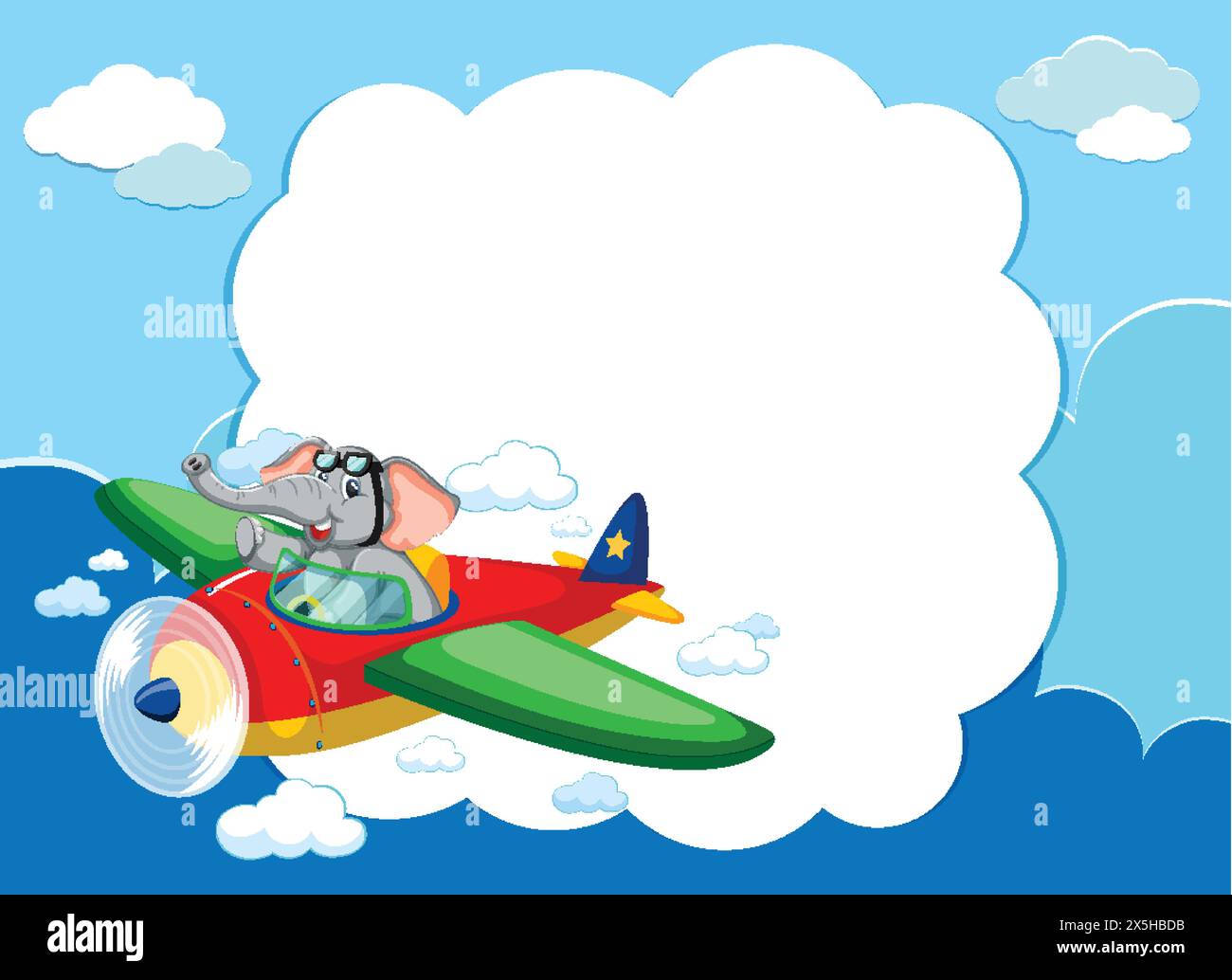Cheerful airplane flight animation cartoon hi-res stock photography and ...