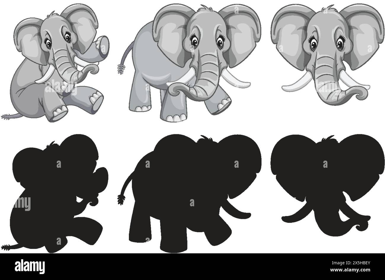Elephant zoo habitat Stock Vector Images - Alamy
