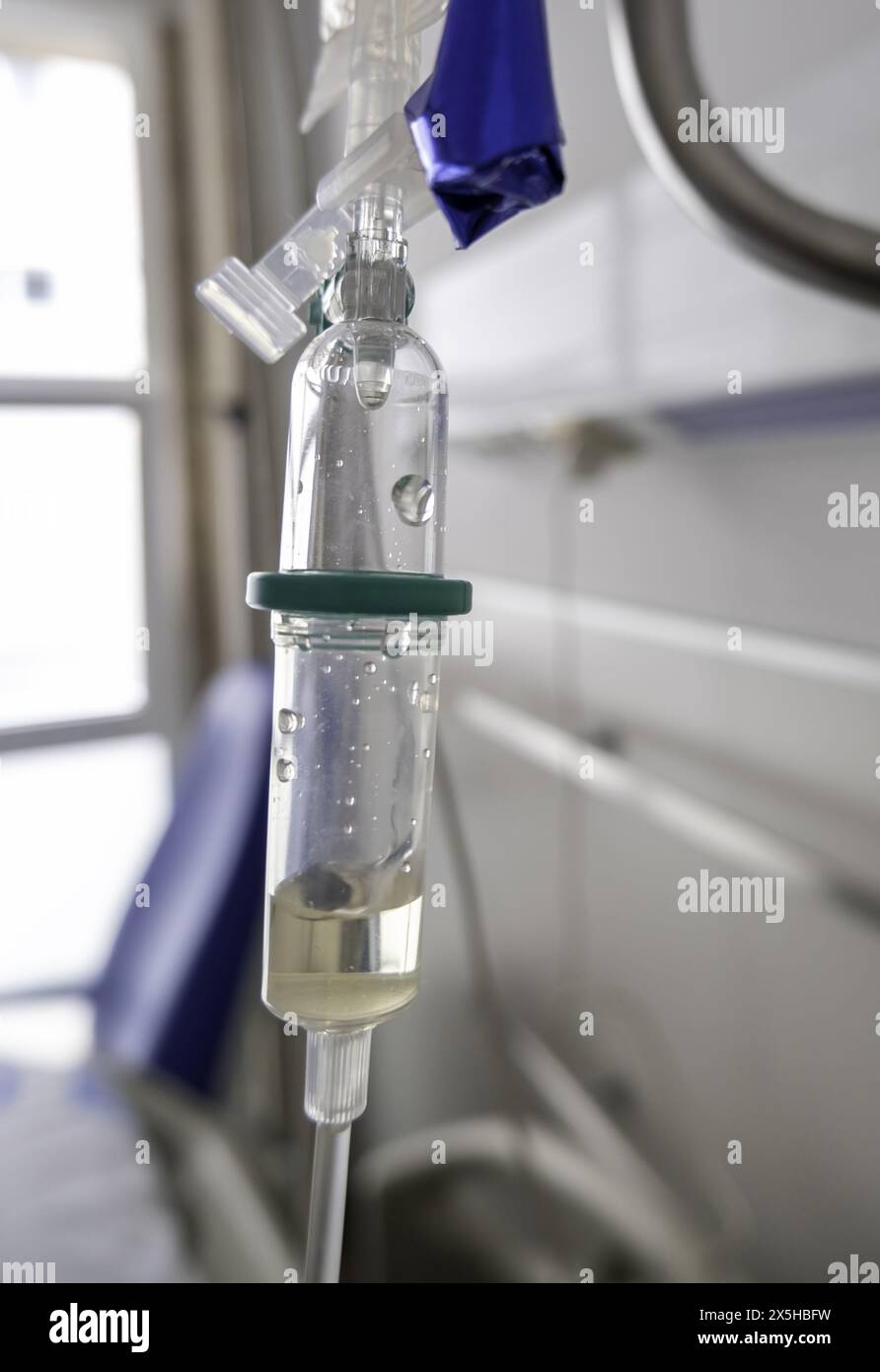 Detail of intravenous medication in a hospital, illness Stock Photo - Alamy