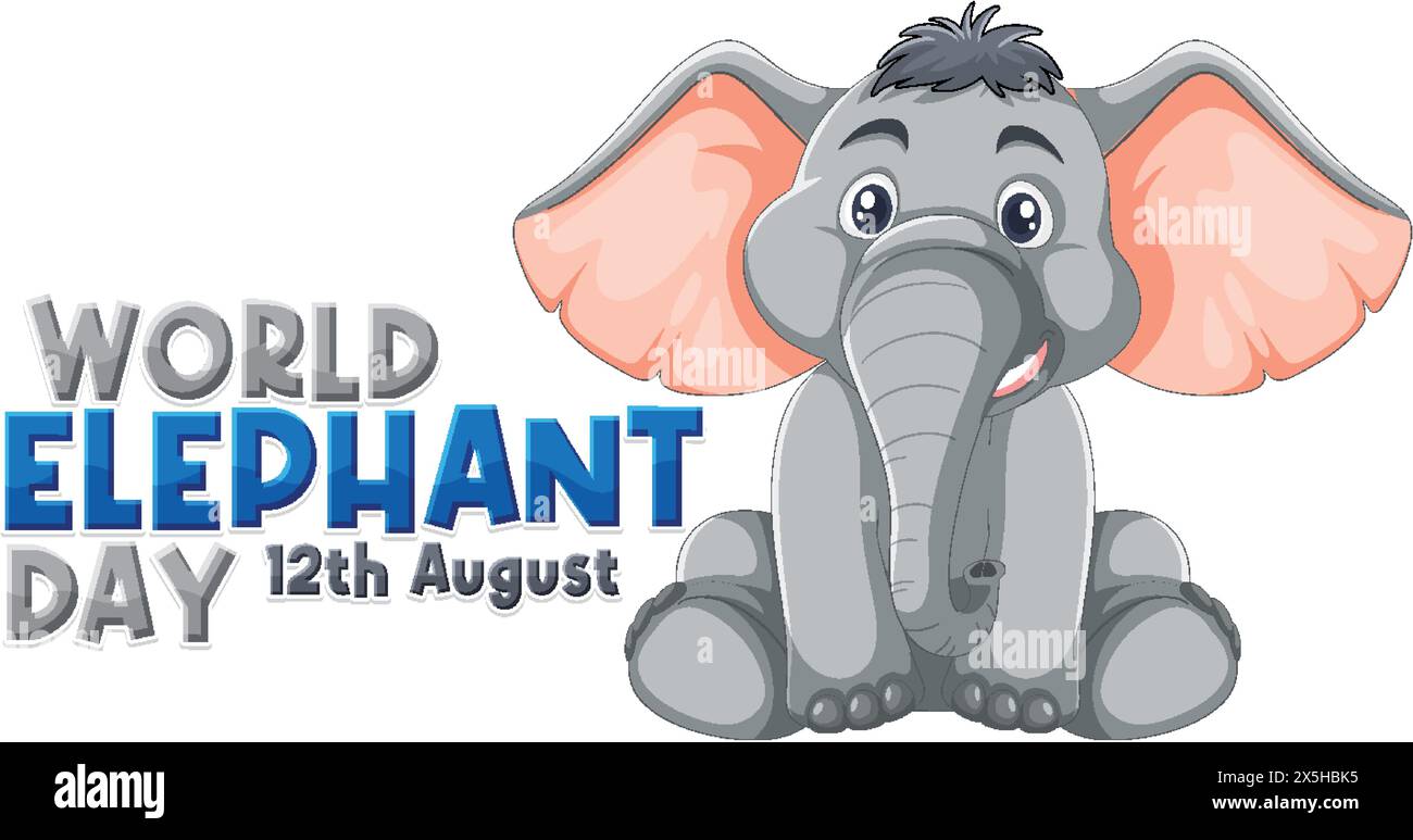Cute cartoon elephant celebrating World Elephant Day Stock Vector Image ... Cute cartoon elephant celebrating World Elephant Day Stock Vector Image ...