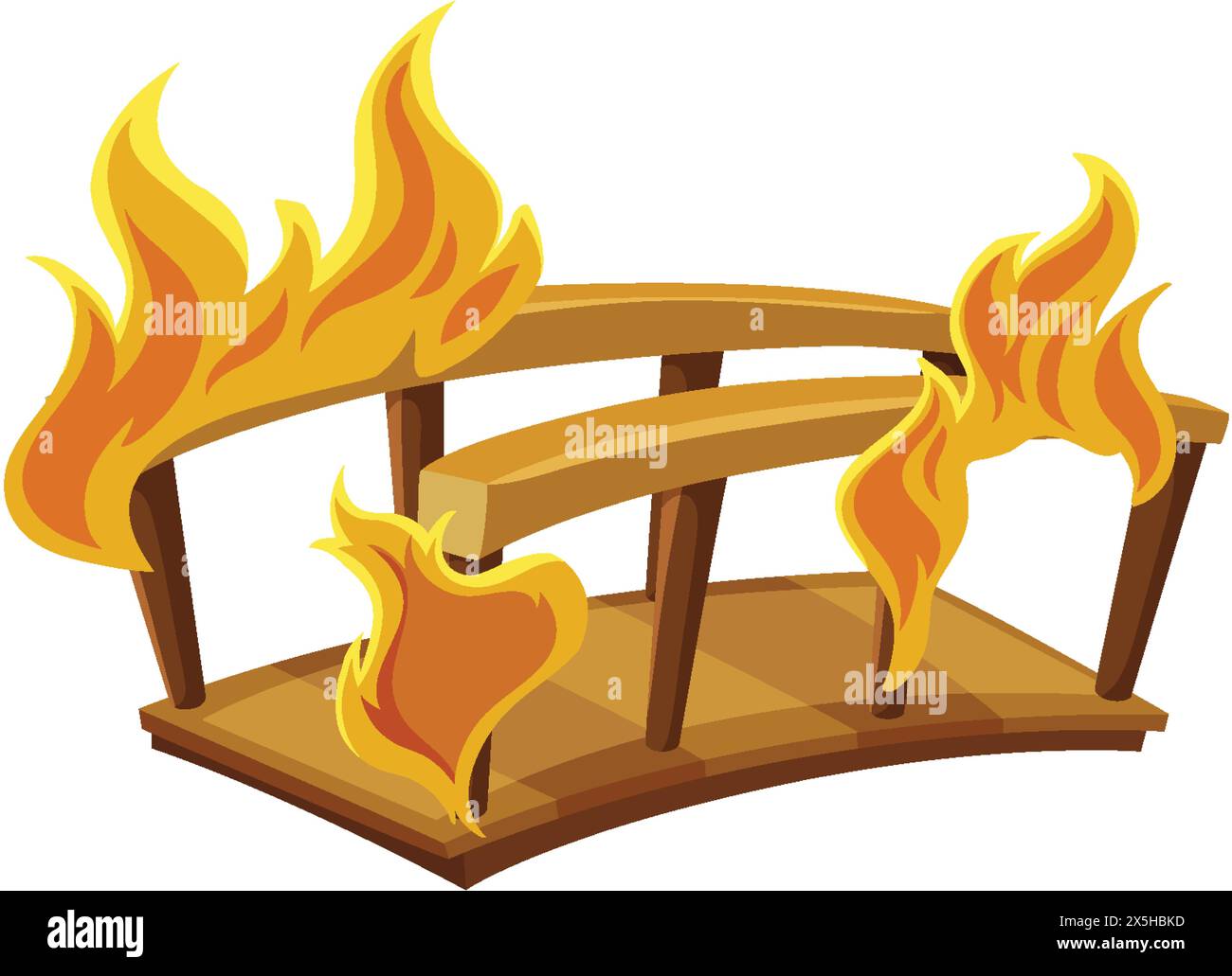 Wooden bridge on Cut Out Stock Images & Pictures - Alamy