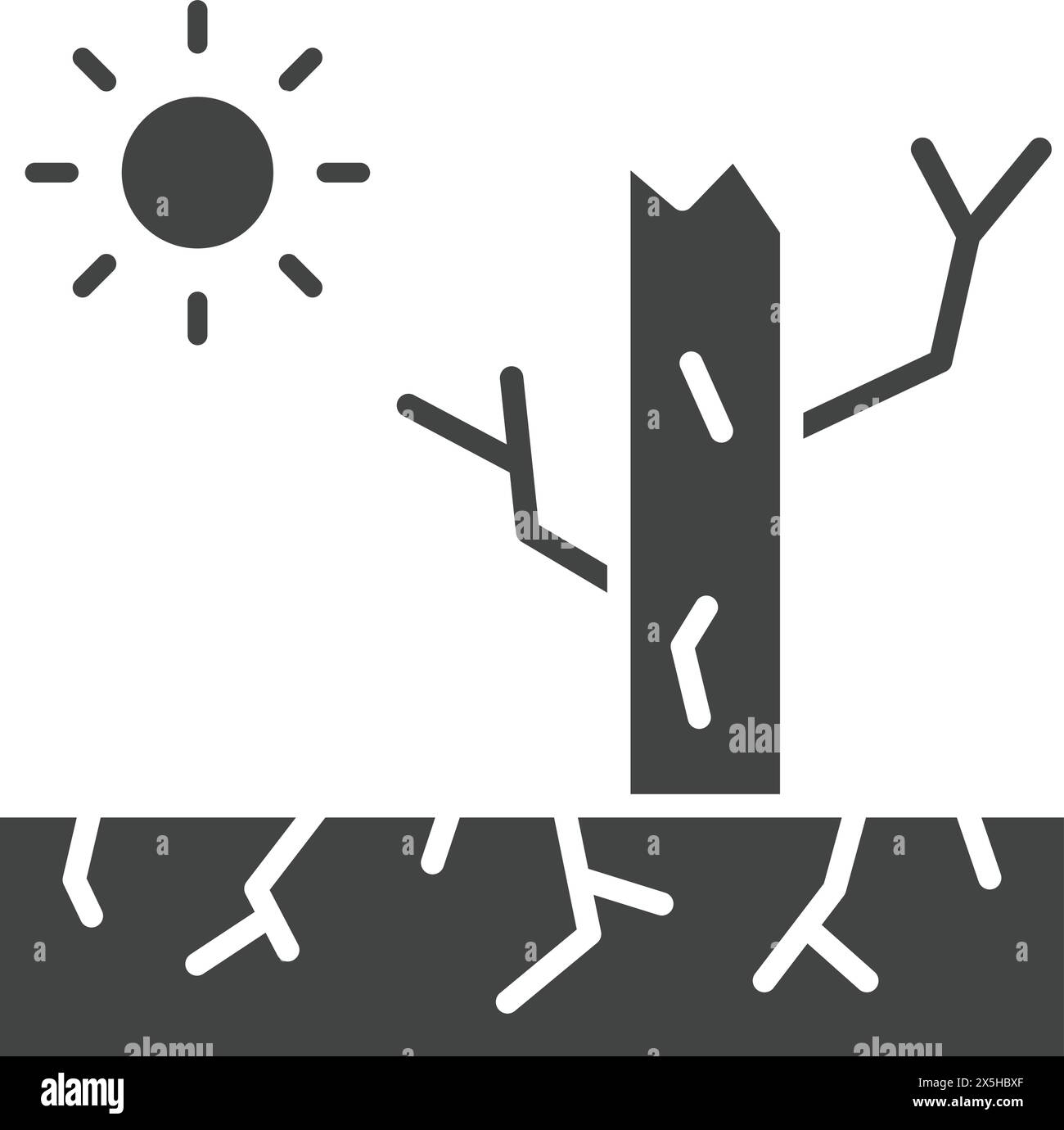 Desertification icon vector image. Suitable for mobile application web ...