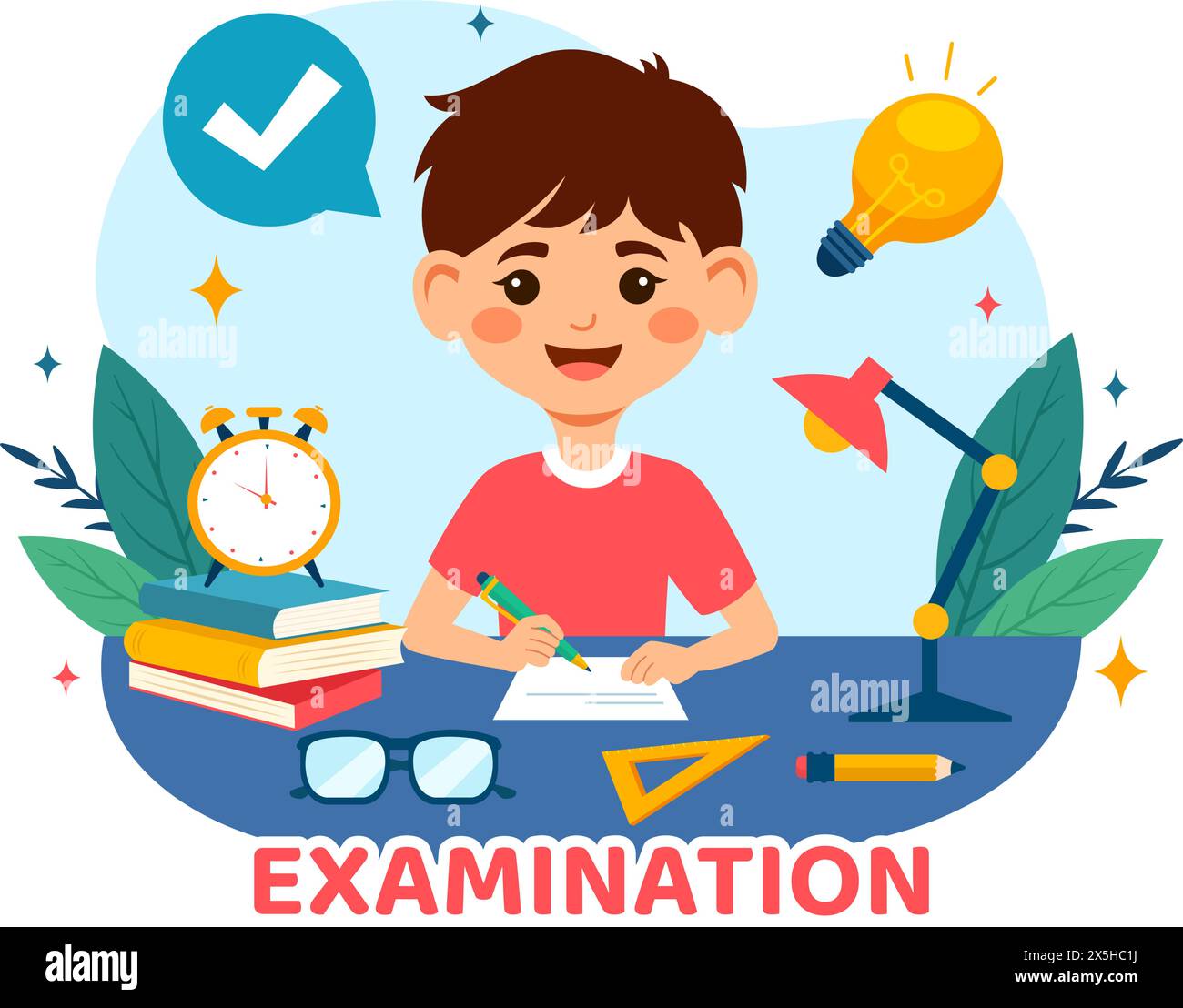 Examination Paper Vector Illustration with Online Exam, Form, Papers ...