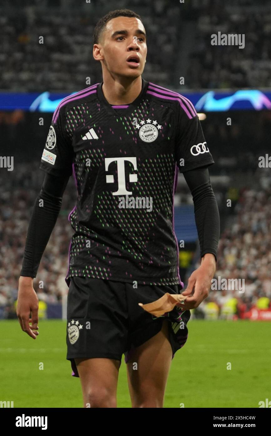 Madrid, Spain. 08th May, 2024. Jamal Musiala of Bayern Munich during ...