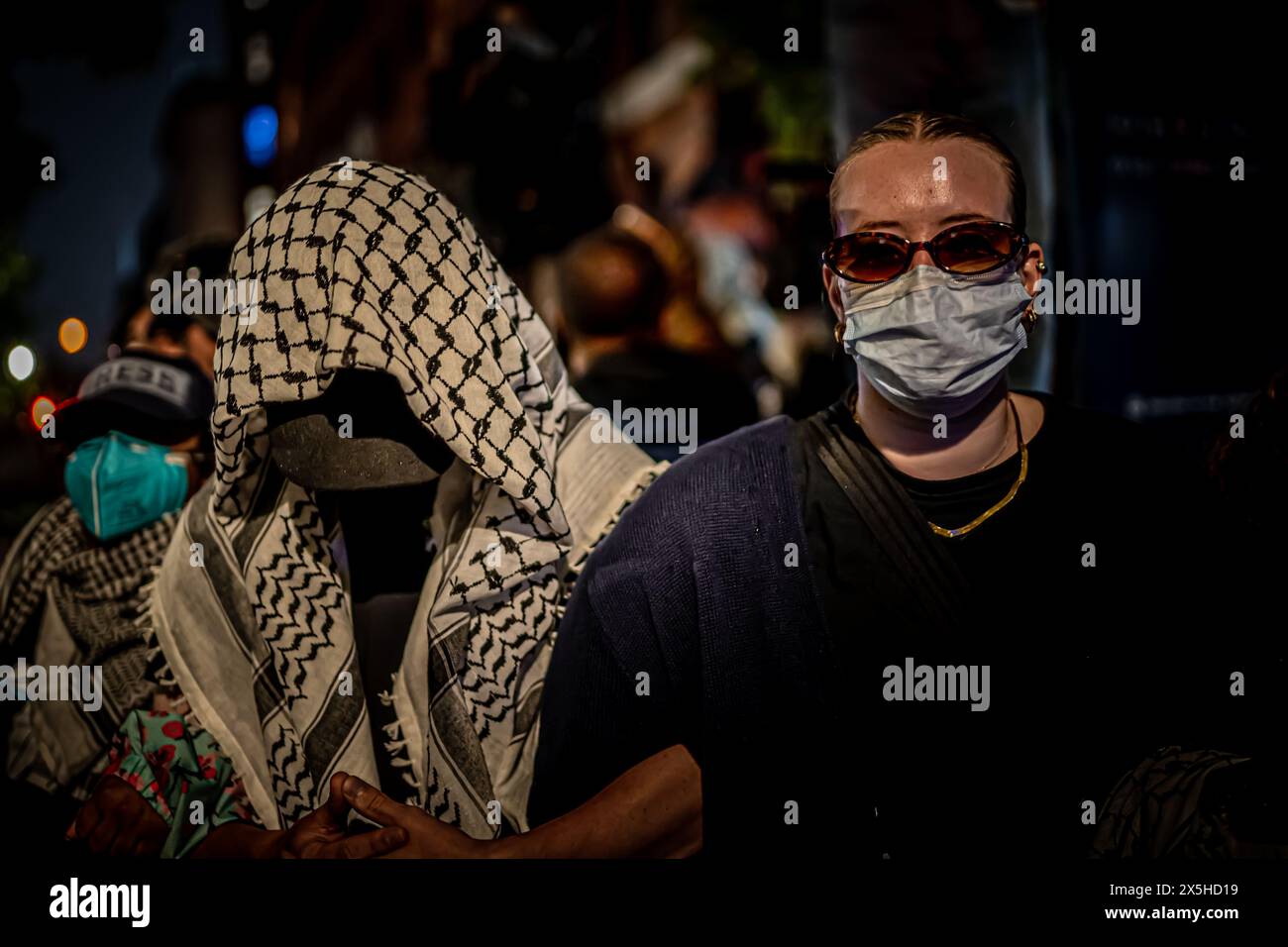 Human barricade formed hi-res stock photography and images - Alamy
