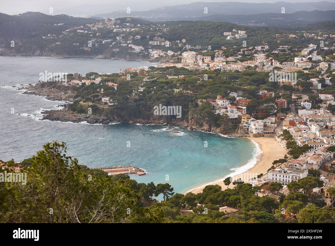 View town beach llafranc costa hi-res stock photography and images - Alamy