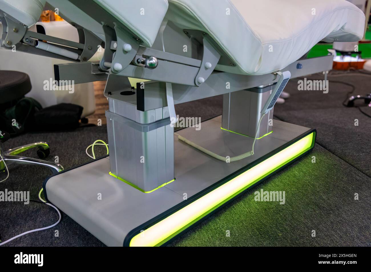 The lower part of the chair for cosmetic procedures with an electric ...