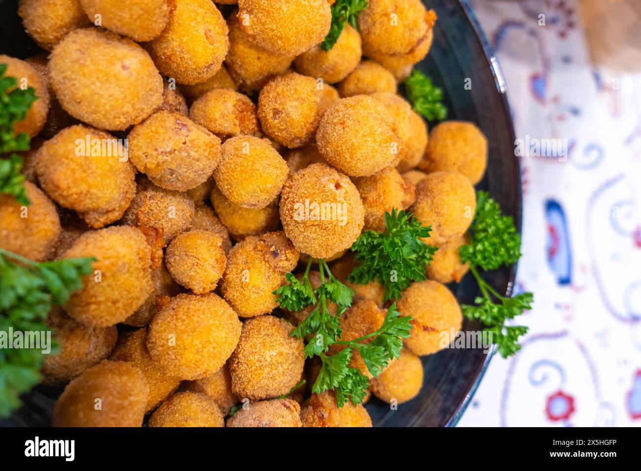 traditional appetizer of the portuguese gastronomy made with codfish ...