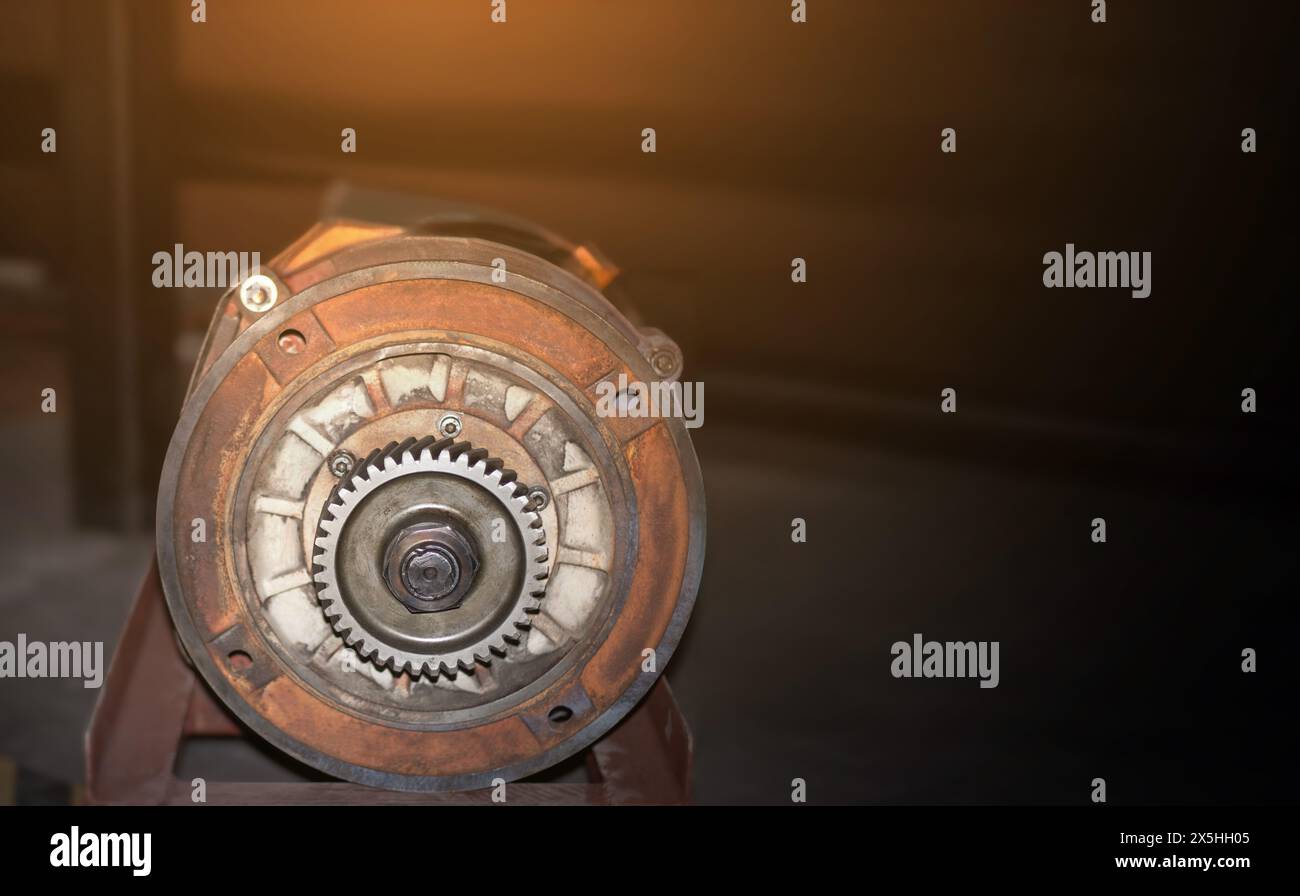 about the pinion of the motor, there are 38 teeth Stock Photo - Alamy