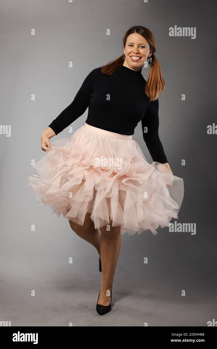 Woman captured in dynamic motion hi-res stock photography and images ...