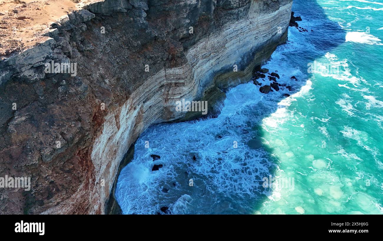 Unique aerial view of the Great Australian Bight Stock Photo - Alamy