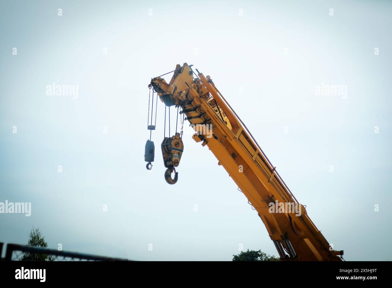 the hook block of the mobile crane and slinging that inspector ...
