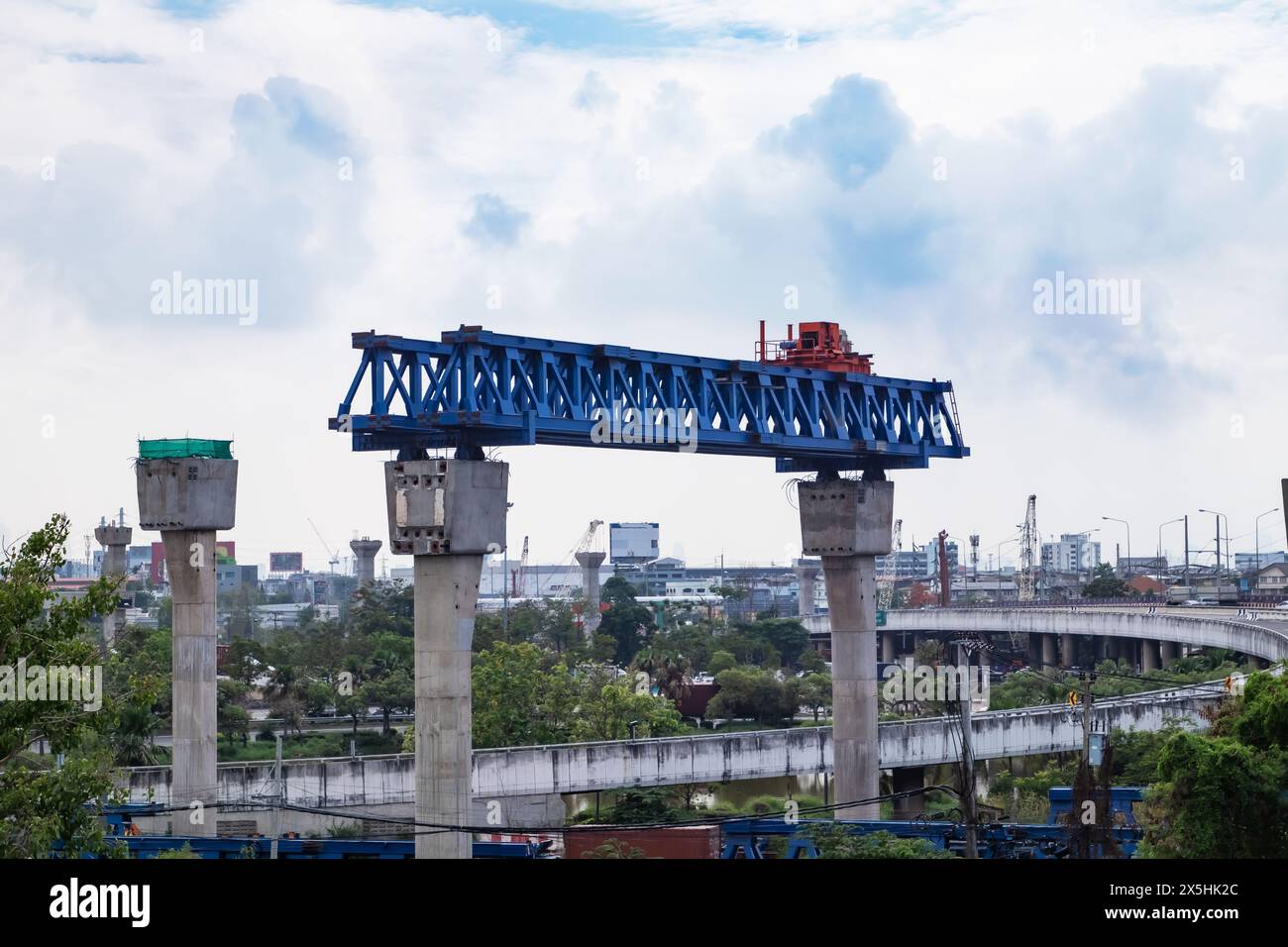 Creative the transportation building the highway road, bridge, and ...