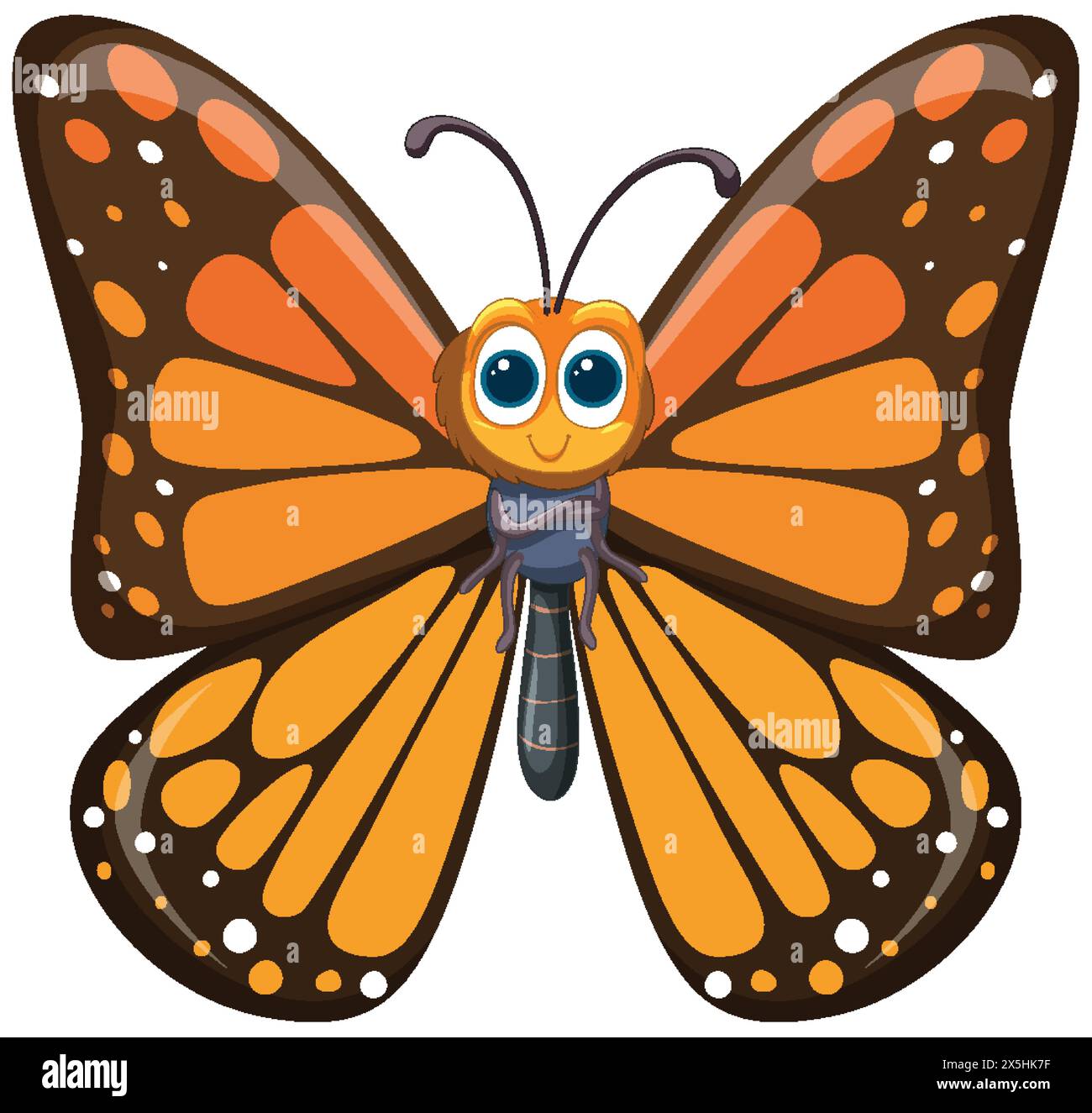 Brightly colored butterfly in a cheerful style Stock Vector Image & Art ...