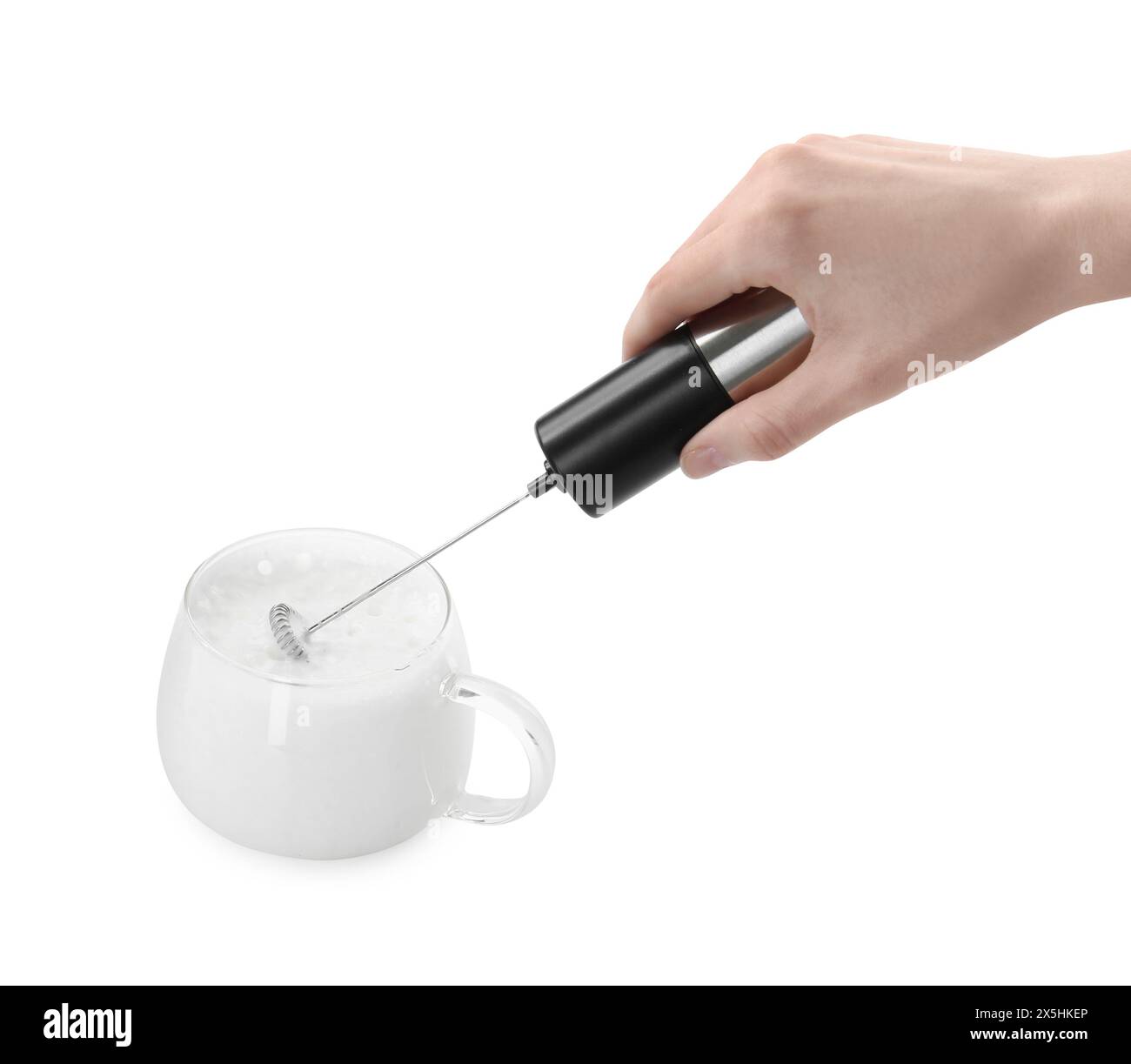 Woman latte glass mug Cut Out Stock Images & Pictures - Alamy