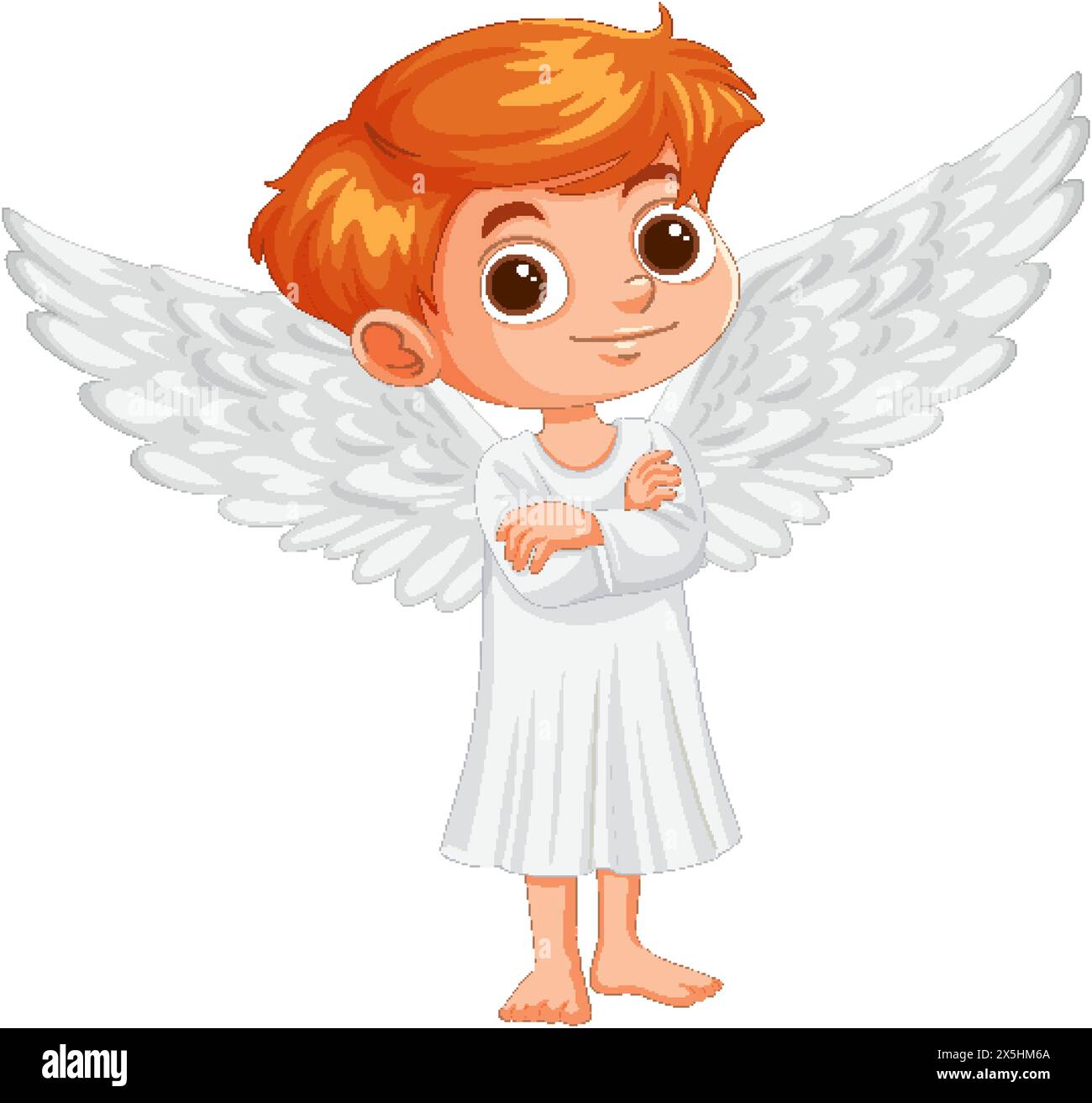 Vector illustration of a cute angelic boy Stock Vector Image & Art - Alamy