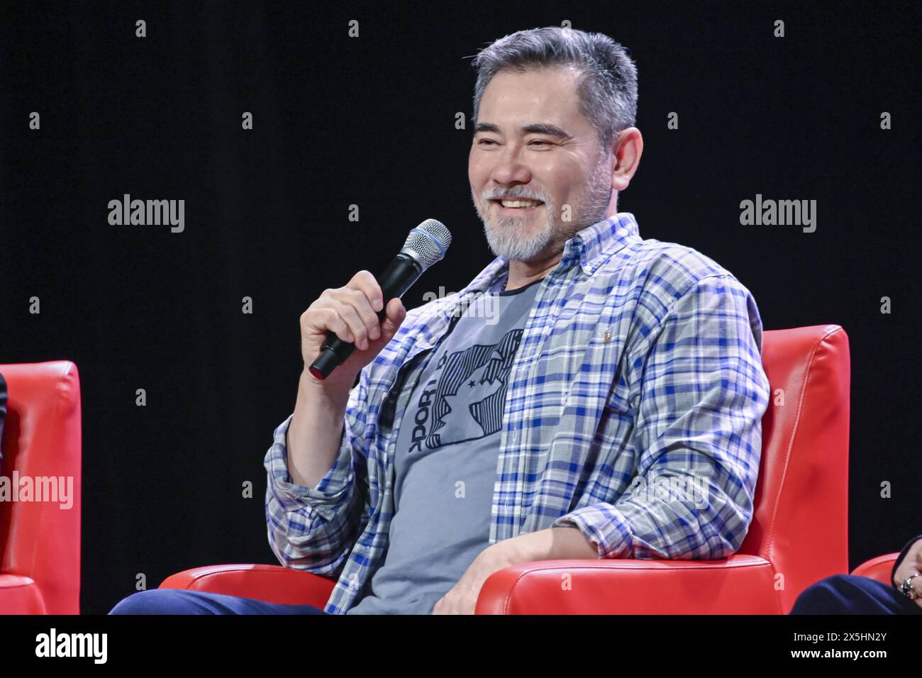 Taiwanese actor Winston Chao Wen-hsuan attends an activity in Hangzhou ...