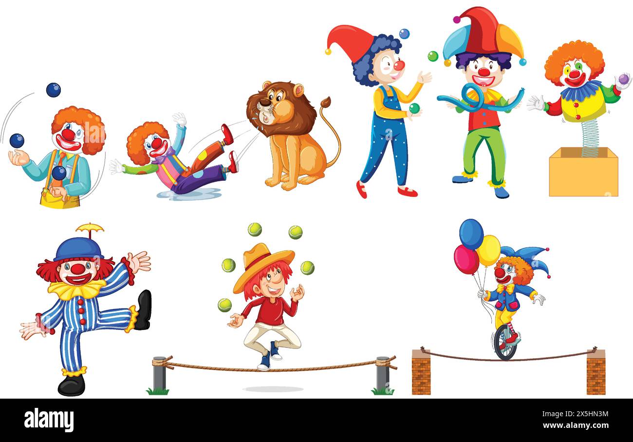 Family circus act Stock Vector Images - Alamy