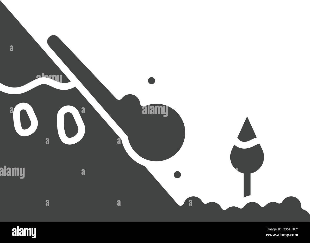 Snow Avalanche icon vector image. Suitable for mobile application web ...