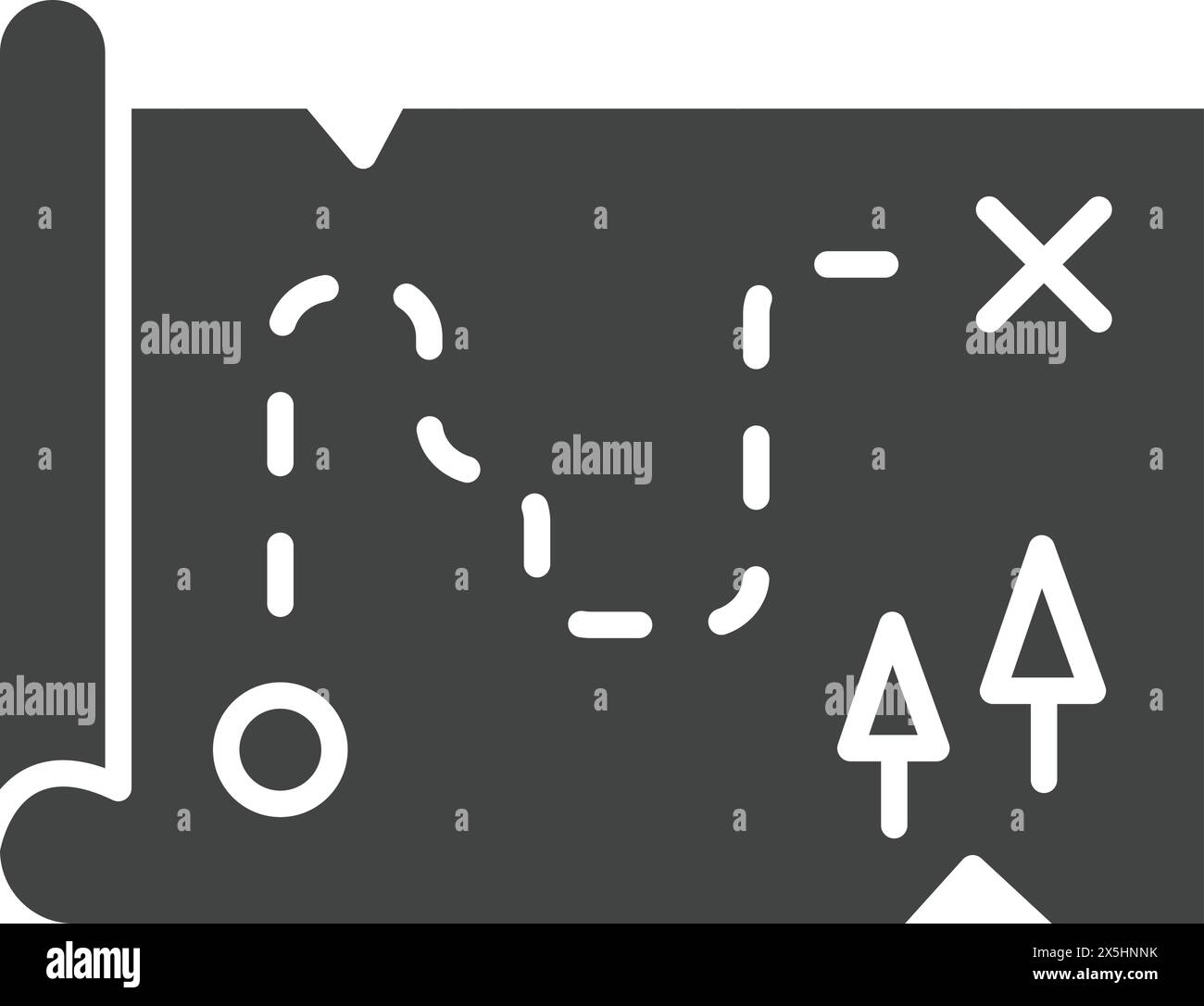 Treasure Map icon vector image. Suitable for mobile application web application and print media ...