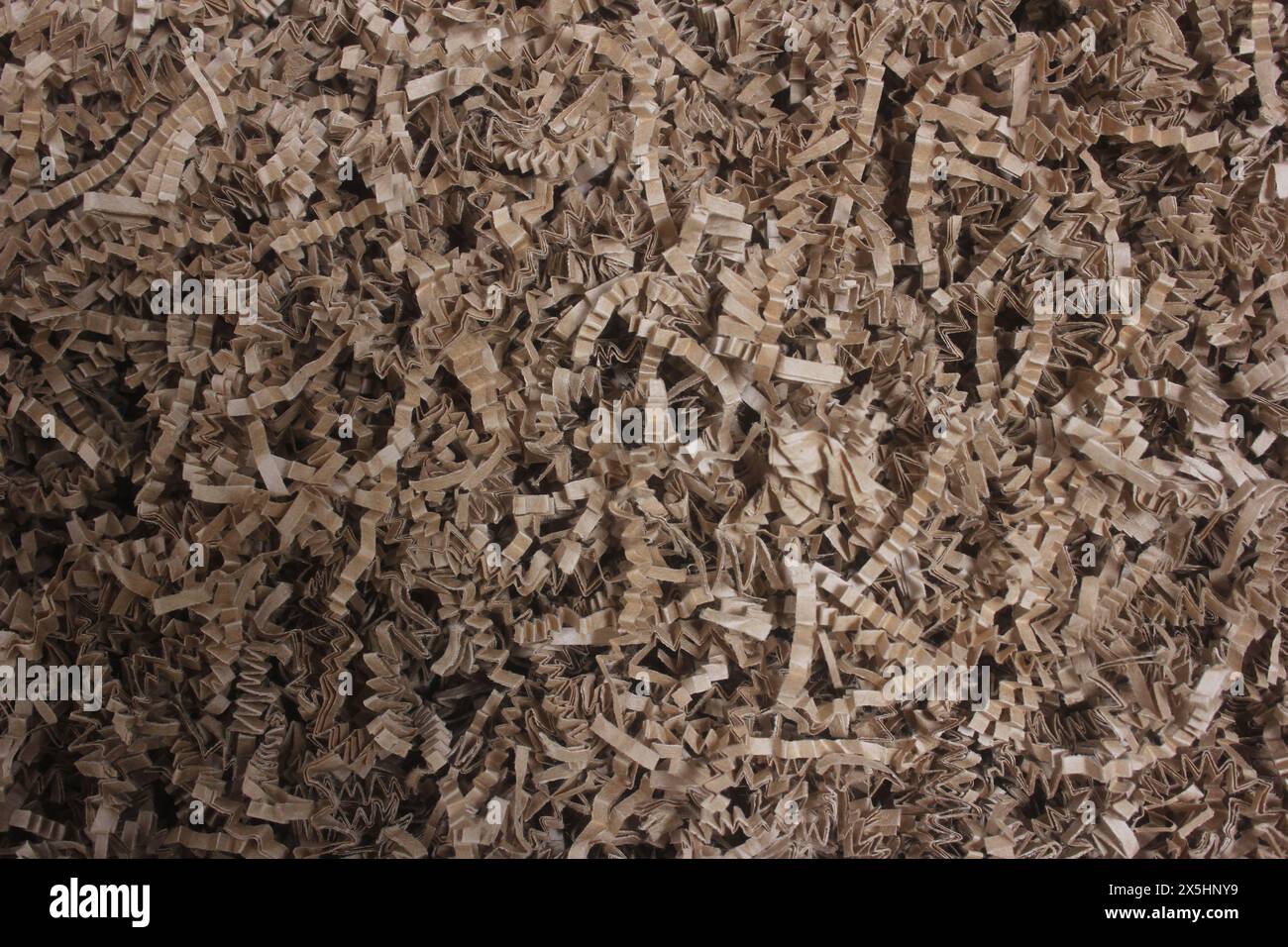 Brown Crinkle Paper. Eco Friendly Packing Material Close up Stock Photo ...