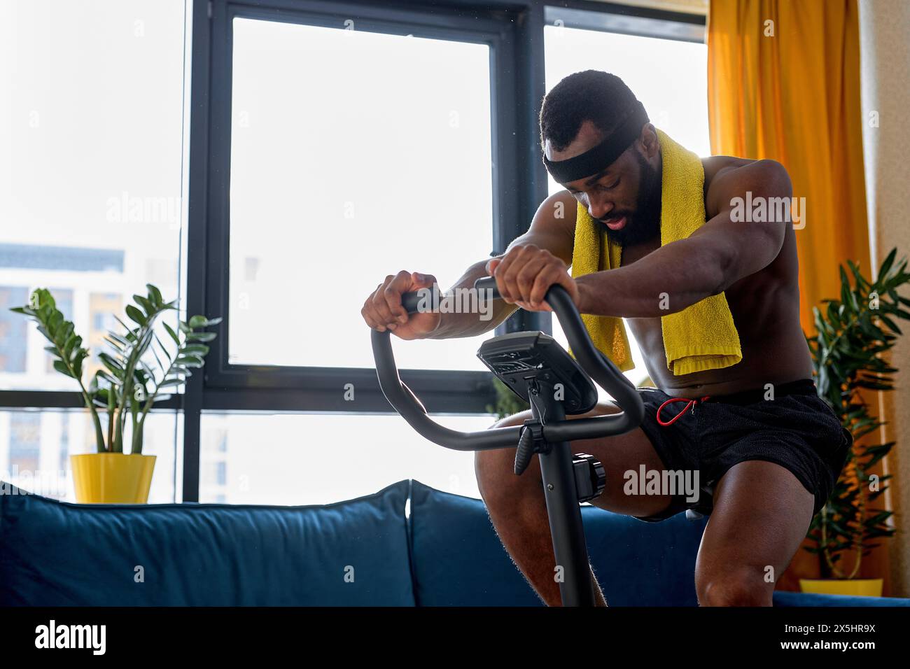 African american bike cardio cyclist hi-res stock photography and ...