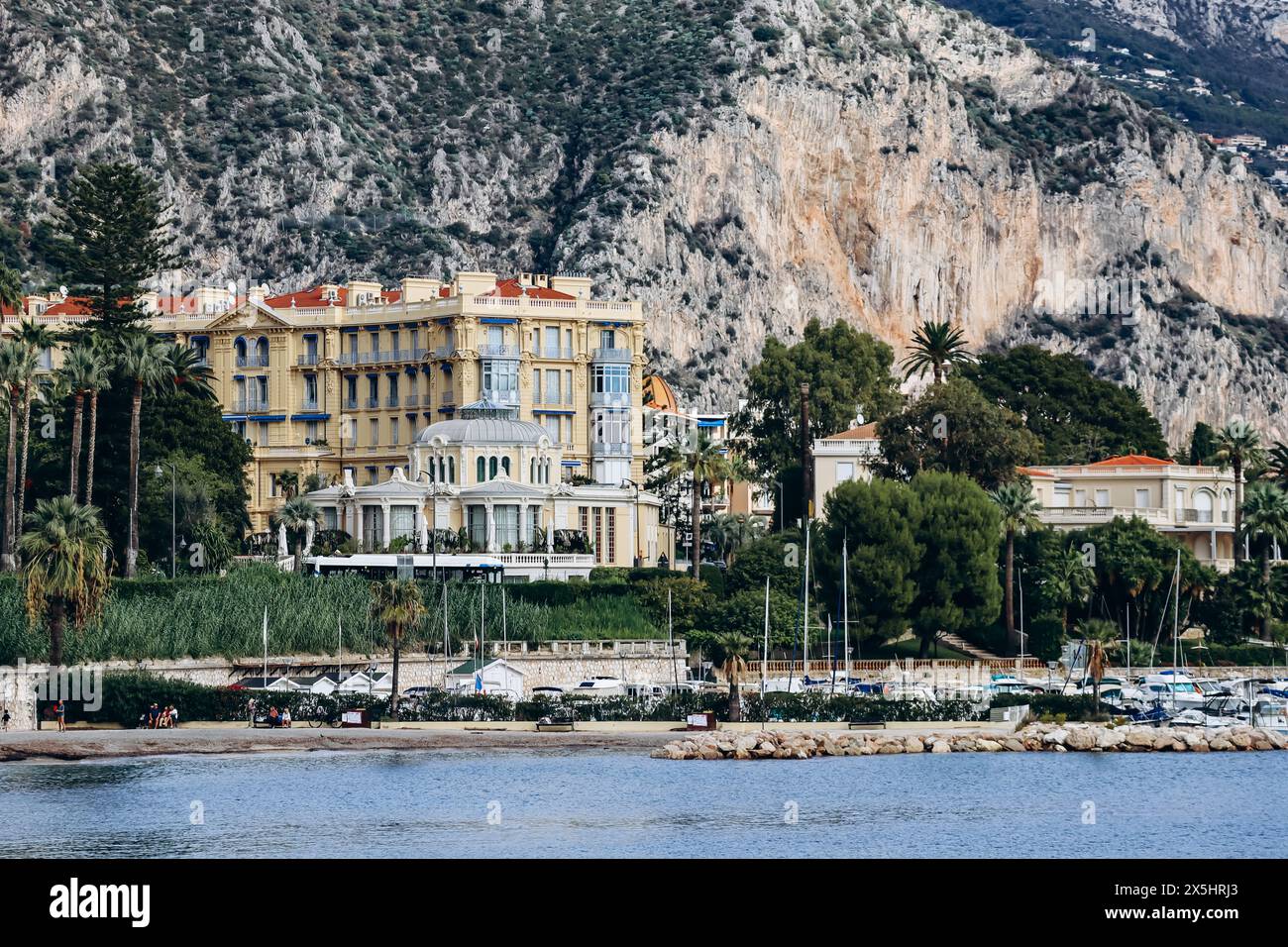 View from the sea to Beaulieu sur Mer in the south of France Stock ...