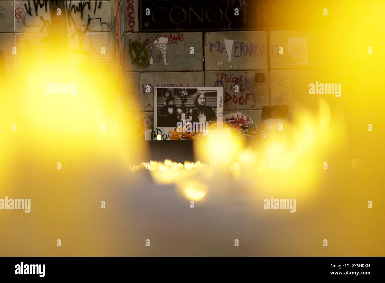 Non Exclusive: A portrait of missing people are seen during a vigil of ...