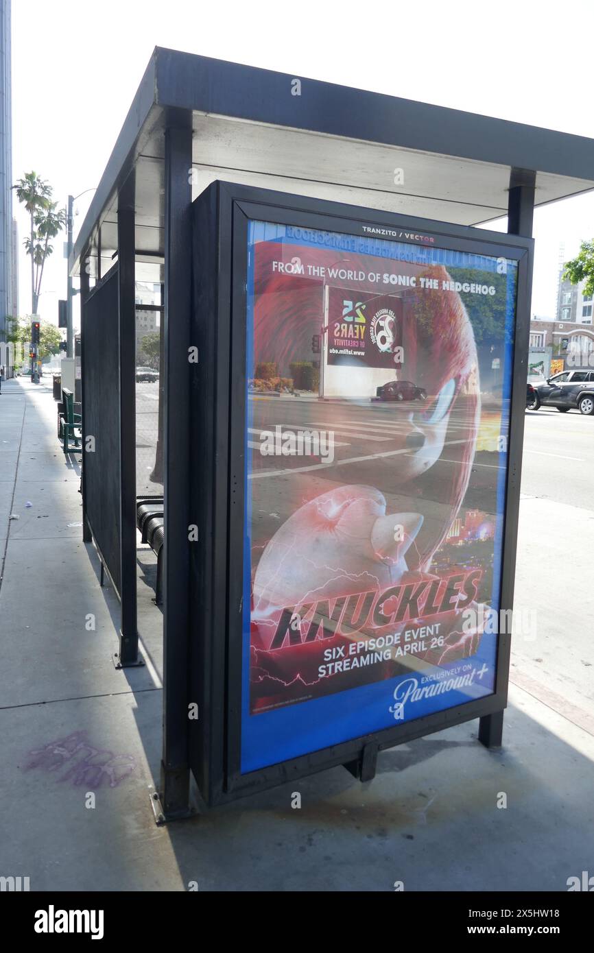 Los Angeles, California, USA 9th May 2024 Knuckles Paramount Plus Bus ...