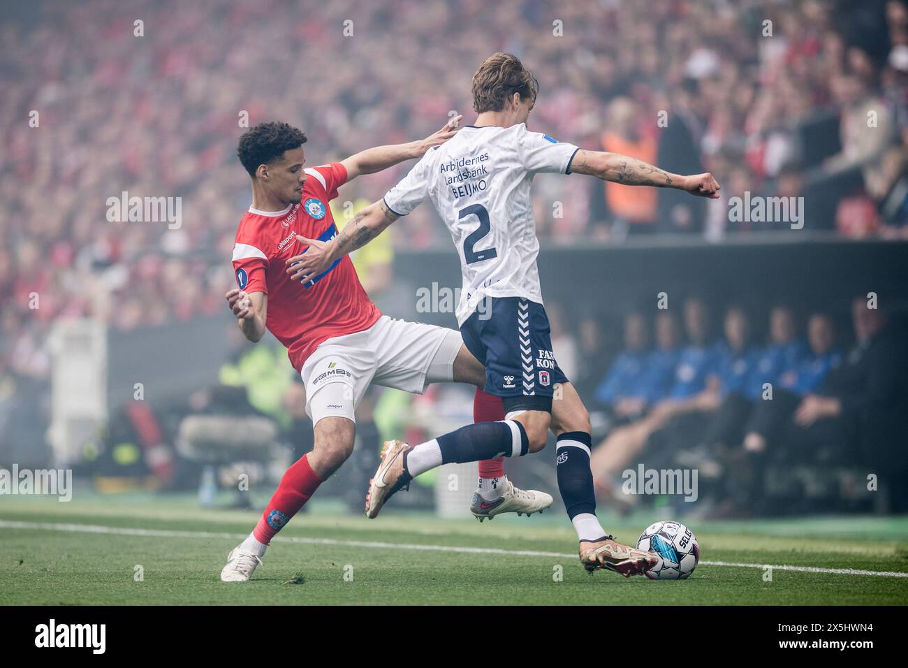 Copenhagen, Denmark. 09th, May 2024. Felix Beijmo (2) of Aarhus GF and ...