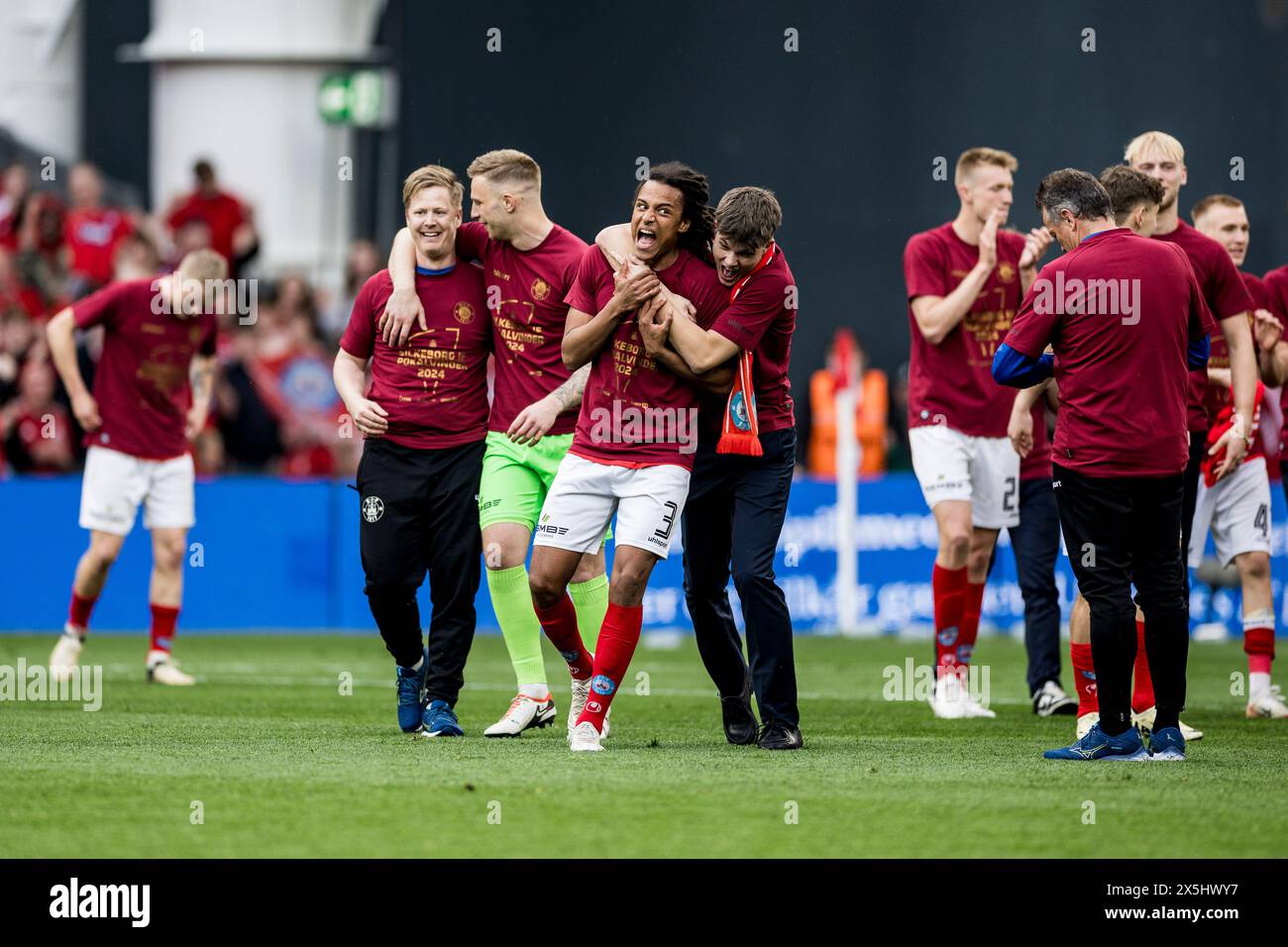 Copenhagen, Denmark. 09th, May 2024. The players of Silkeborg IF seen ...