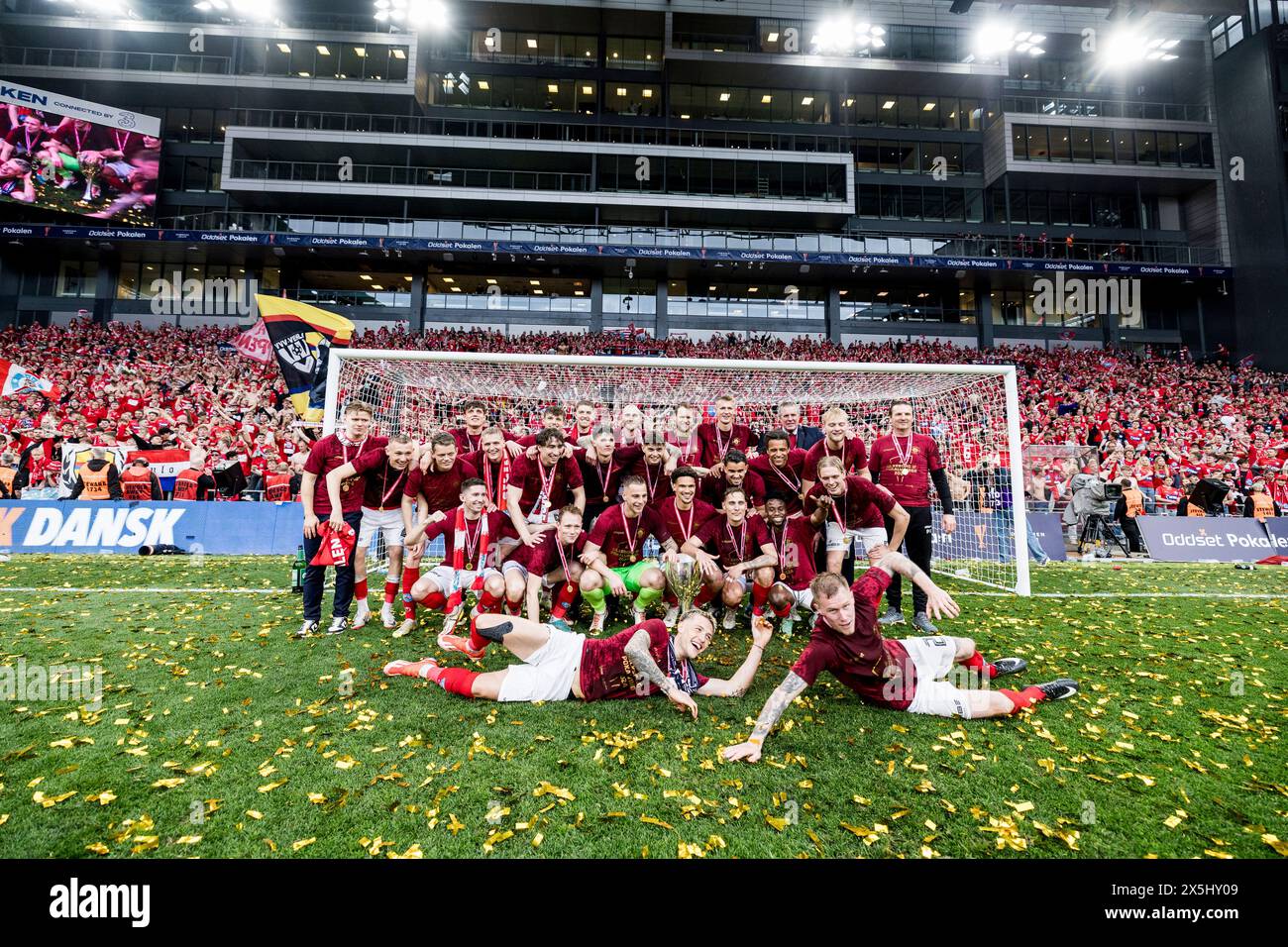 Copenhagen, Denmark. 09th, May 2024. The players of Silkeborg IF seen ...