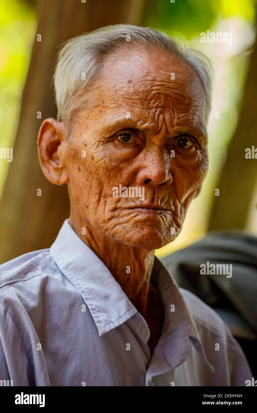 An Old Man from Vietnam Stock Photo - Alamy